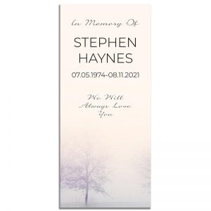 Misty View Simple One Page Funeral Program Template – US Urns Online