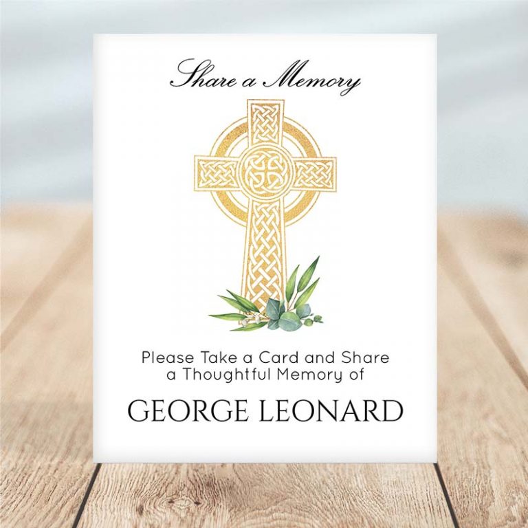 Celtic Cross Funeral Memory Card (and Instructions) Template – US Urns ...