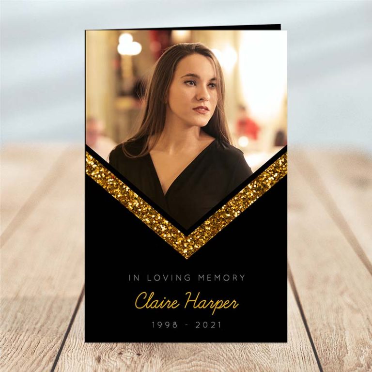 Royal Gold Funeral Program Template » US Urns Online