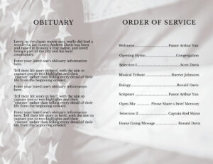 Old Glory Military Veteran Funeral Program – US Urns Online