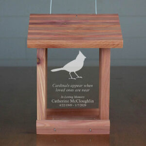Cardinal Personalized Memorial Bird Feeder – US Urns Online