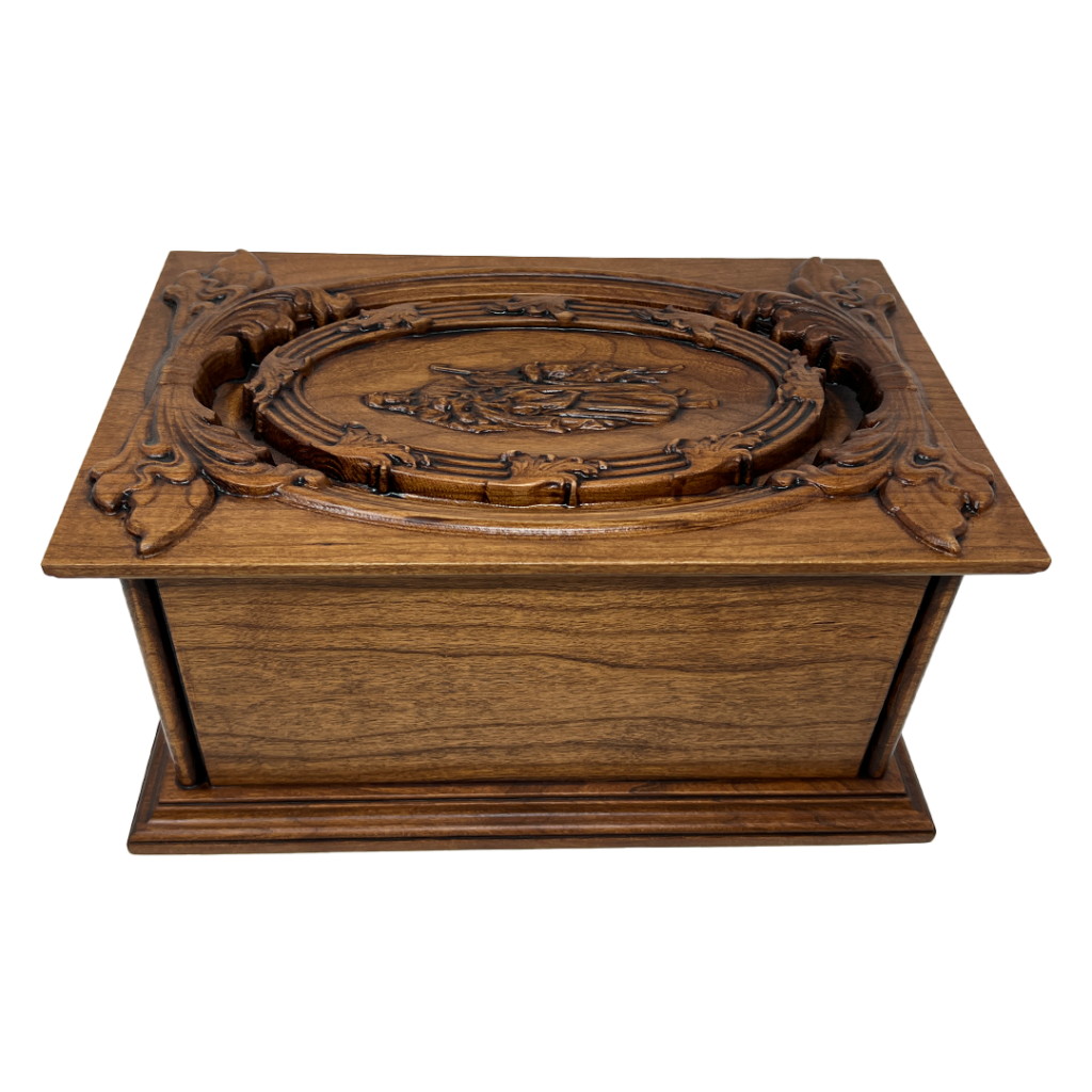 Jesus Our Shepherd Carved Christian Cremation Urn – US Urns Online